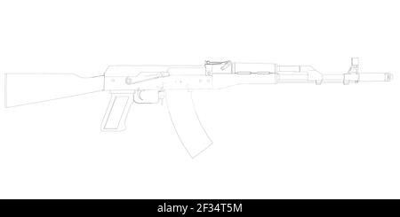 Ak47 Drawing Step Step