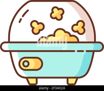 Home popcorn machine icon outline vector. Corn seller. Food stand Stock ...