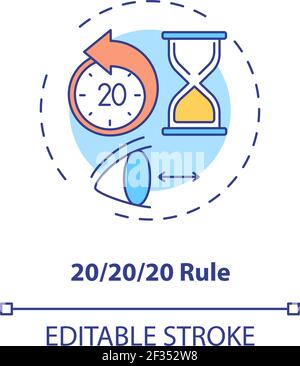 Use 20 20 20 rule concept icon Stock Vector Image & Art - Alamy