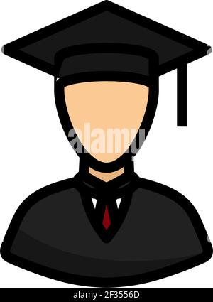 Lawyer Man Icon. Editable Thick Outline With Color Fill Design. Vector ...