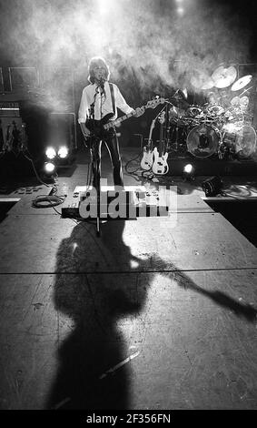 British Progressive rock band UK. 'Danger Money Tour' live gig in ...