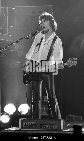 British Progressive rock band UK. 'Danger Money Tour' live gig in ...
