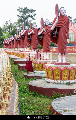 Myanmar (Burma), Chin State, Mindat, traditional houses Stock Photo - Alamy