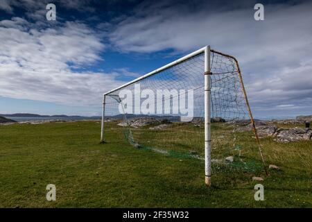 Eriskay Football Club ground in South Uist in the Outer Hebrides ...