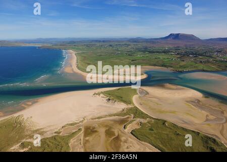 Aerial view of the Dooey Peninsula and Ballyness Bay, north of ...
