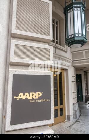 The AARP headquarters building entrance - Washington, DC USA Stock ...