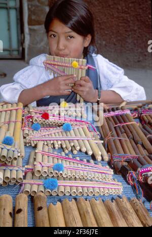 souvenirs on market in Otavalo Stock Photo - Alamy