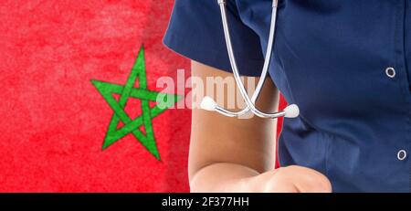 Morocco national healthcare system female doctor with stethoscope Stock ...