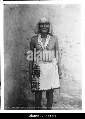 Priest at the Hopi Indian flute dance, Walpi (Walapi), Arizona, 1898 ...