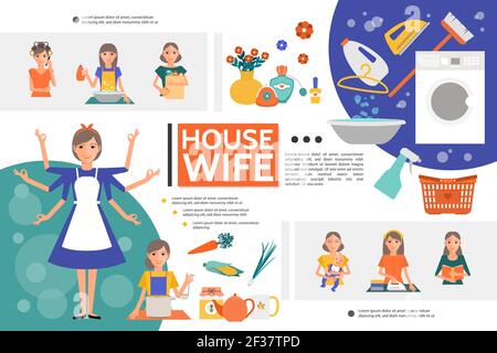 People doing different houseworks illustration Stock Vector Image & Art ...