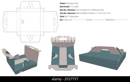 Self locking Box Template, Vector with die cut, laser cut layers. Self ...