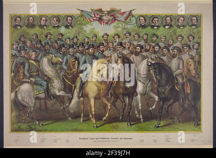 Prominent Union and Confederate generals and statesmen as they appeared ...