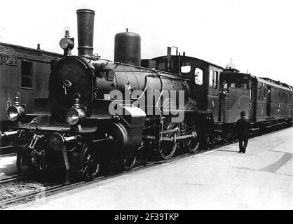 Prussian S3 steam locomotive Stock Photo - Alamy