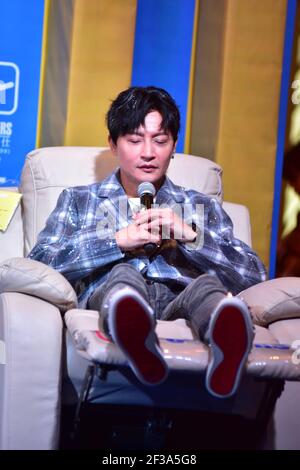 Taiwanese actor and singer Julian Chen attends a road show in Shanghai ...