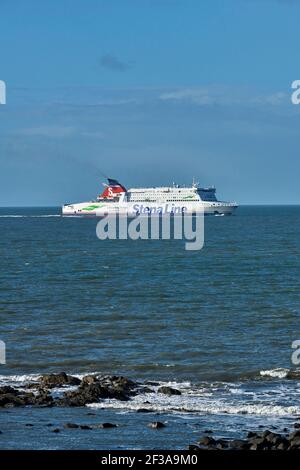 Stena Line Irish Ferry passing North Stack Anglesey Wales UK Stock ...