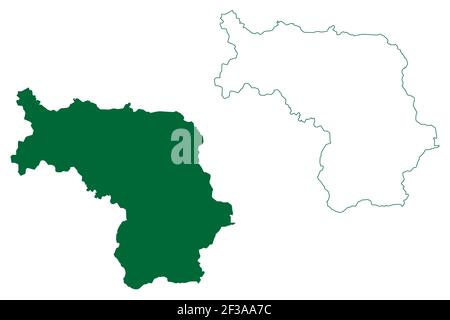 Koriya district (Chhattisgarh State, division, Republic of India) map ...