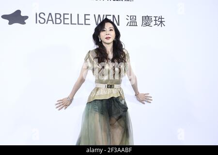 Taiwanese actress, model, singer and writer Stephanie Shiao stands for ...