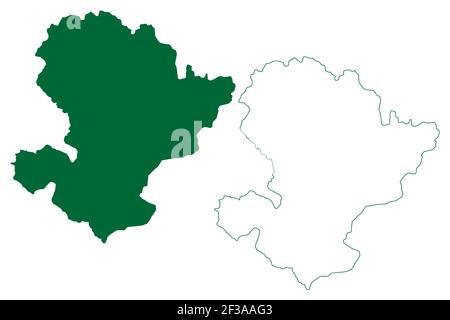 Surguja district (Chhattisgarh State, division, Republic of India) map ...