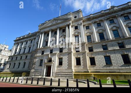 HM Treasury 1 Horse Guards Road Whitehall Westminster London UK Stock ...