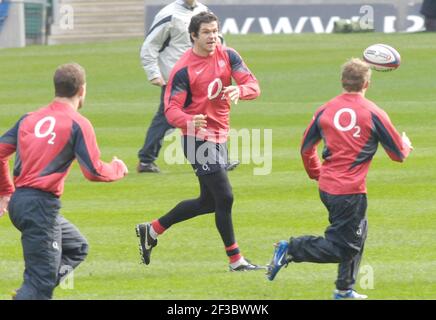 ENGLAND RUGBY TEAM TRAINING AT TWICKENHAM FOR THEIR OPENING SIX NATIONS ...
