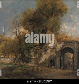 John Constable, landscape painting, Harnham Bridge, Salisbury, circa ...