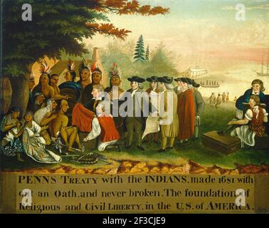 William Penn's treaty with the Indians founding the colony of ...