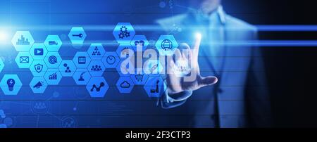 Communication and innovation concept . Mixed media Stock Photo - Alamy