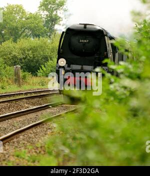 Tangmere steam locomotive passing through Long Preston on 2nd September ...