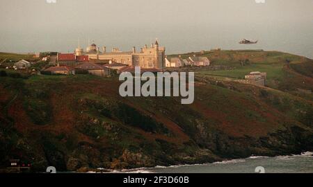 The Barclay brothers castle November 1999 on the island of Brecqhou ...