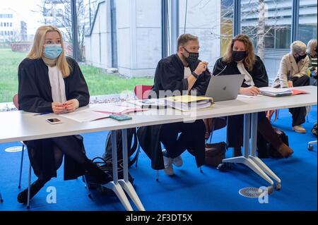 Lawyer Olivia Vermeersch pictured during the jury constitution session ...