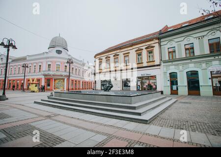 BRCKO DISTRICT, BOSNIA AND HERZEGOVINA - Dec 20, 2020: Cozy streets of ...