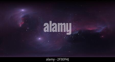 360 degree space nebula panorama, equirectangular projection ...