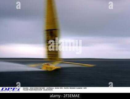 SAILING - SPEED WORLD RECORD - AUSTRALIA - 28/02/1993 - PHOTO: FREDERIC ...