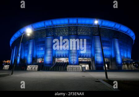 A general view outside the Puskas Arena in Budapest ahead of the ...