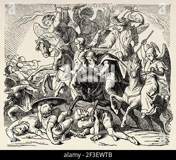 Bible Story Illustration of Judas Maccabeus Pursuing Timotheus (1 ...