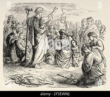 John the Baptist - illustration of the biblical figure preaching in ...