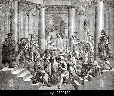 The Baptism of Constantine. Fresco Room of Constantine by Raphael ...