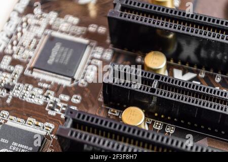 PCIe Lanes on Motherboard Stock Photo - Alamy
