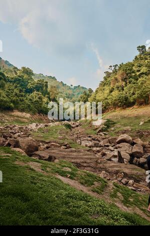 The track to Chong lom waterfall, a famous tourist attraction at Khun ...