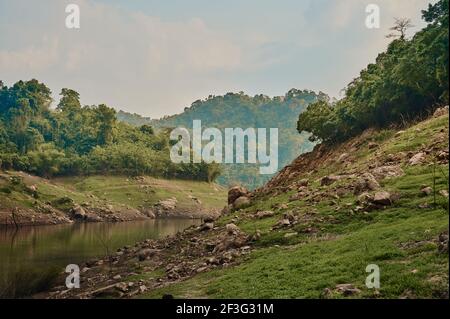 The track to Chong lom waterfall, a famous tourist attraction at Khun ...
