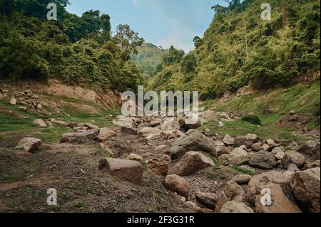 The track to Chong lom waterfall, a famous tourist attraction at Khun ...