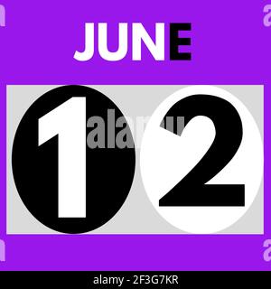 June 5 . Modern daily calendar icon .date ,day, month .calendar for the ...