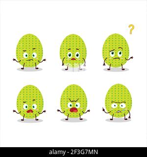Cartoon character of lime easter egg with smile expression. Vector ...