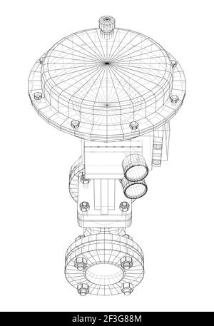 Valve with automatic electro-actuated. Vector Stock Vector Image & Art ...