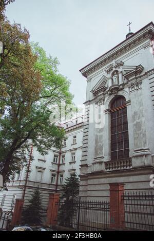 Facade of the ancient Seminary in the Old Italian Town San Miniato ...