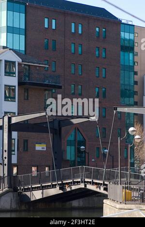 Glengall Bridge, a Dutch-style lift bridge in the heart of Docklands ...