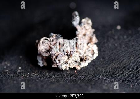 unwrought silver ore, unrefined metal in a lump Stock Photo - Alamy