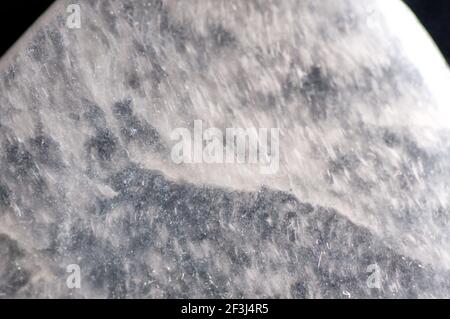 ulextite or tv rock mineral sample, white translucent stone Stock Photo ...