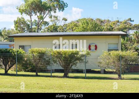A post war fibro (fibrous cement) home in Bendalong, New South Wales ...