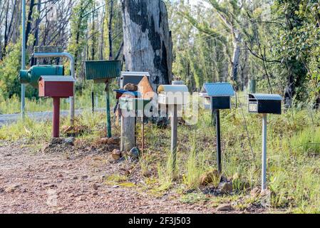 Rural Letterboxes in Country Australia Stock Photo - Alamy